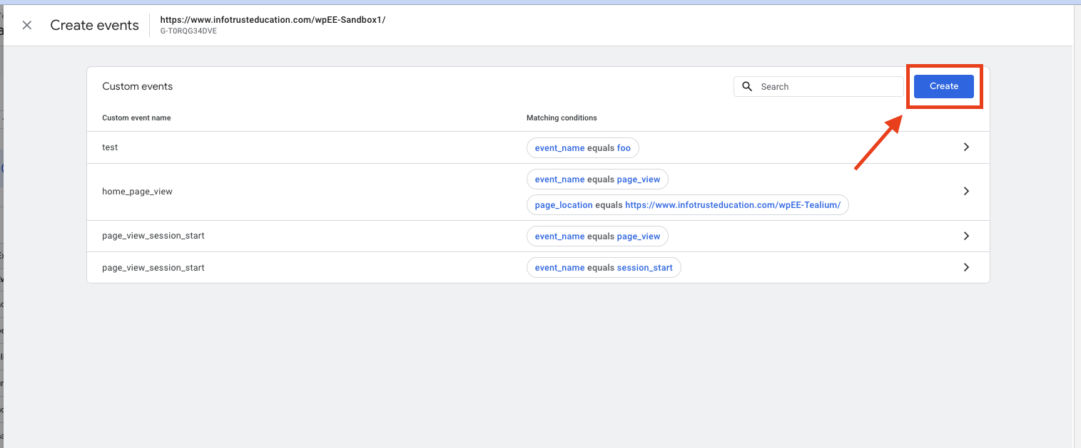 Creating or Modifying Events in Google Analytics 4 UI - InfoTrust