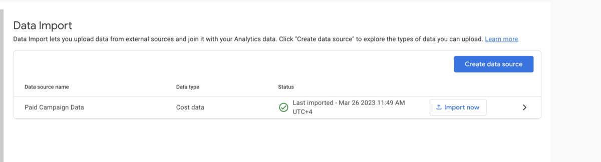 Overview of Data Import in Google Analytics 4