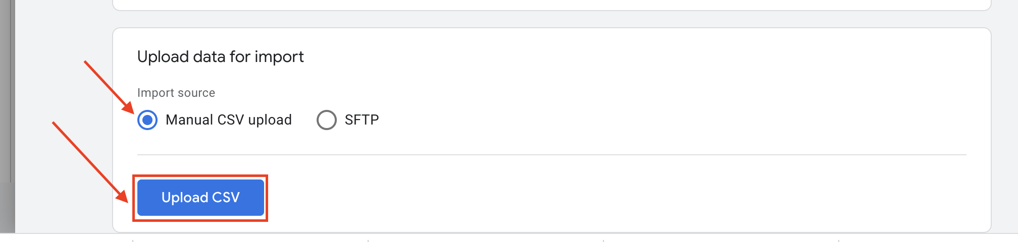 Overview of Data Import in Google Analytics 4
