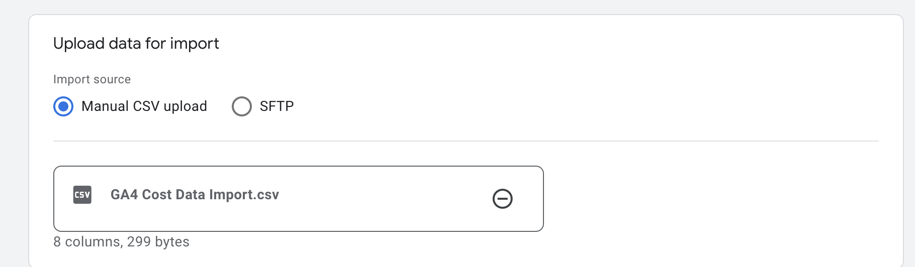 Overview of Data Import in Google Analytics 4