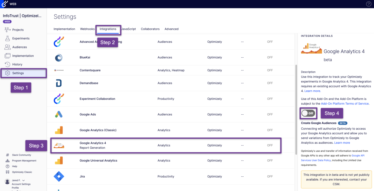 The Value of Web Experimentation: Optimizely and Google Analytics 4